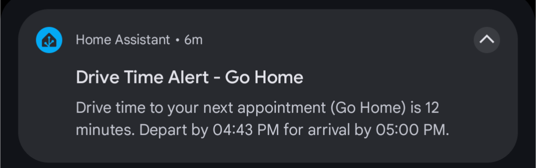 Dynamic drive time reminders with Home Assistant - Michael Aquilina